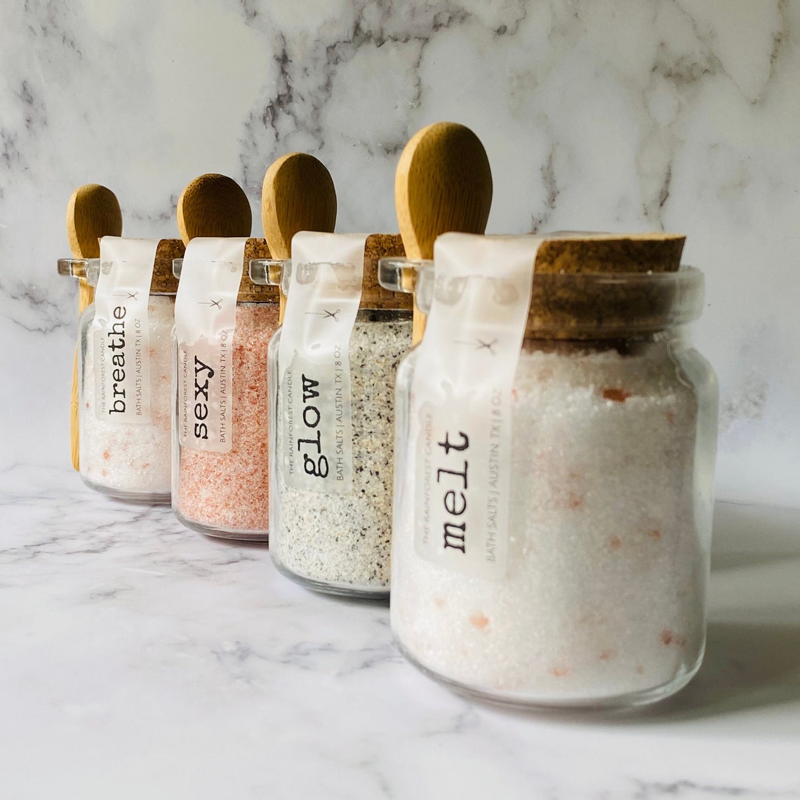 Melt Bath Salts, Bath Soak, Bath Salts in a Jar, Gift for Her, Gift for ...