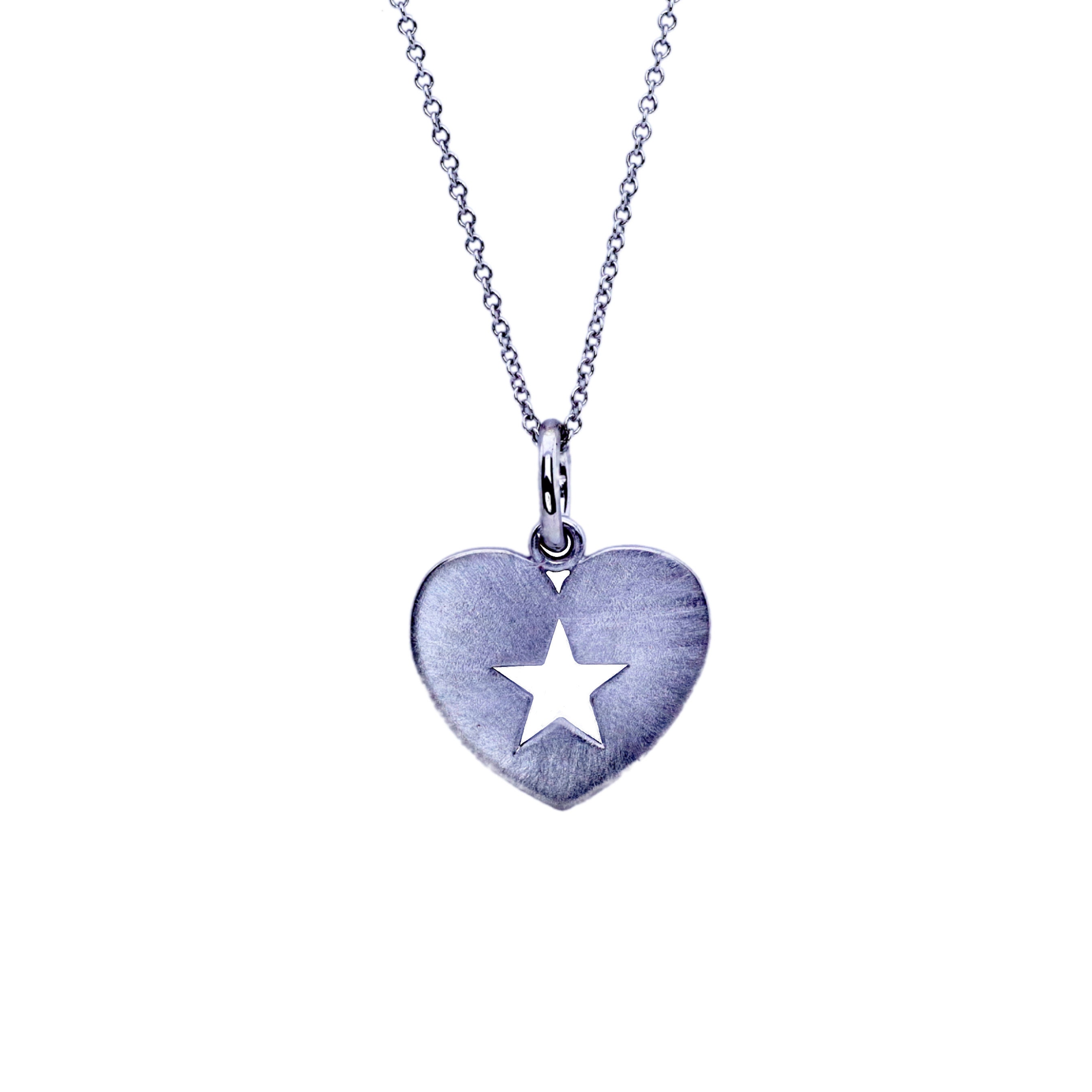Mini Sterling Silver Twinkle Heart Necklace Silver Necklace Minimalist ...