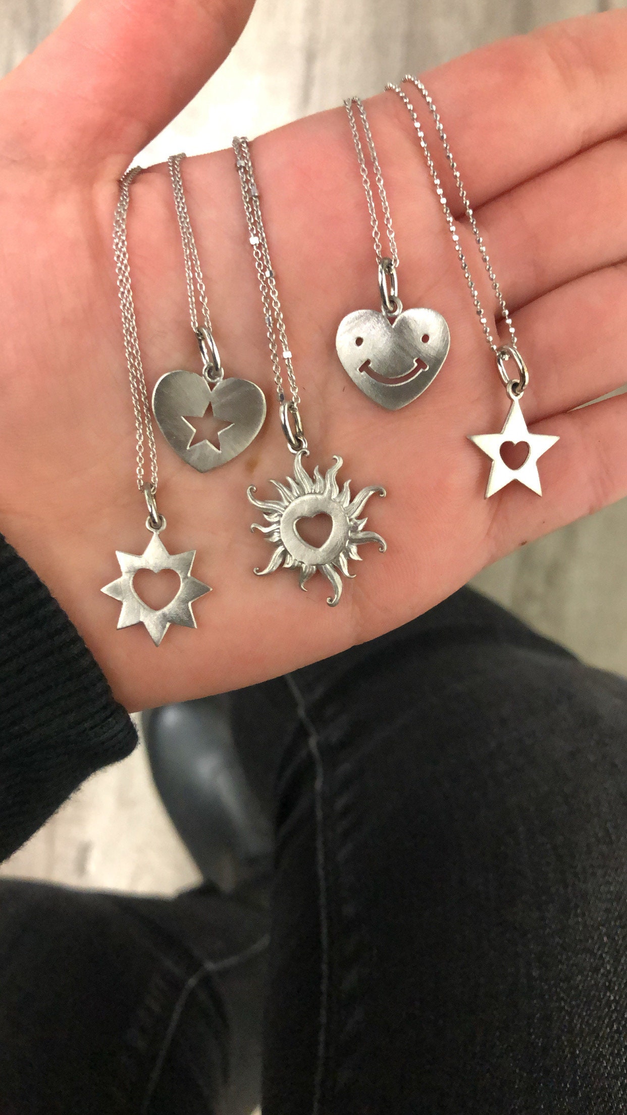 Mini Sterling Silver Twinkle Heart Necklace | Silver Necklace ...