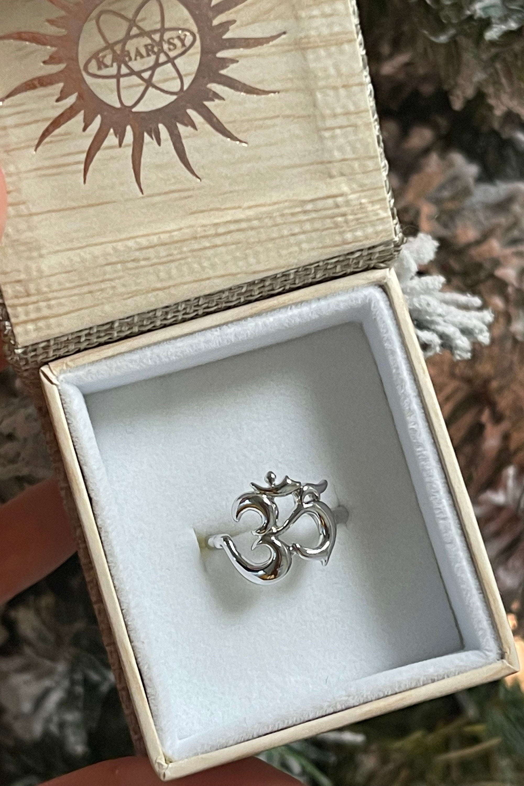 Sterling Silver Om Ring, Om Ring, Silver Om Ring - Etsy