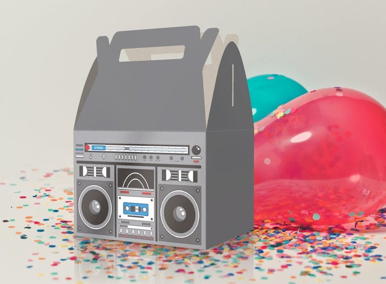 Boombox Party Favor Box, 80s 90s Theme - Etsy