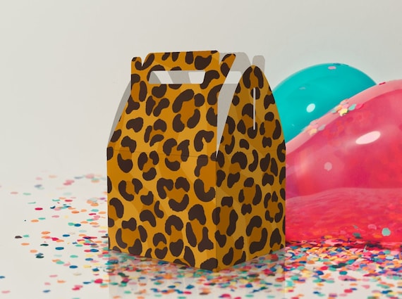 Cheetah Print Leopard Print Safari Zoo Party Favor Box | Etsy