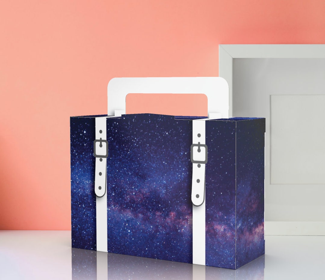 Space, Outer Space, Galaxy, Purple, Luggage, Travel Suitcase Favor Box ...