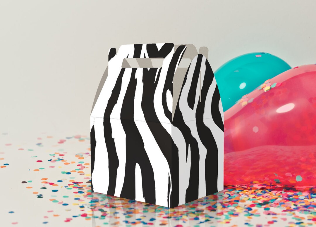 Zebra Print, Zebra Party, Safari, Zoo Party Favor Box - Etsy