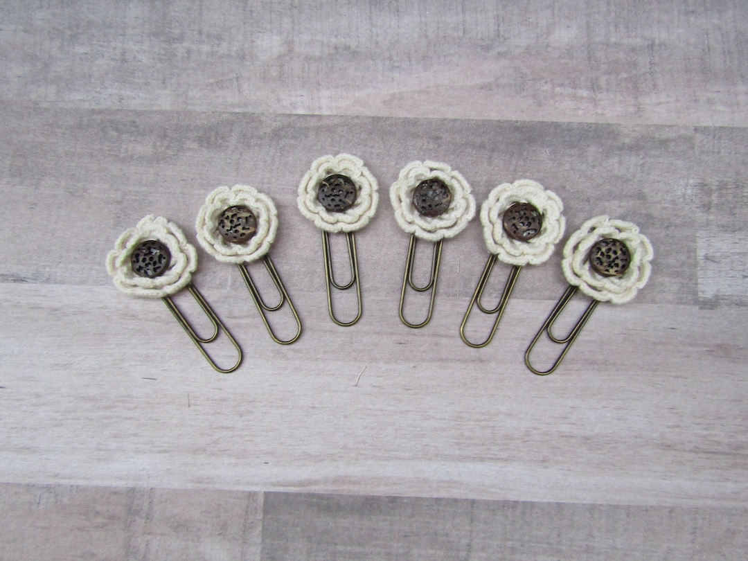 6 Petits Doilies Crochetés à la main Trombone Fleurs-Crocheté à la main ...