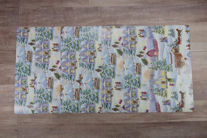 6 Vintage Christmas Scenic Paper Single Sided - 8.5" X 11" Sheets ...