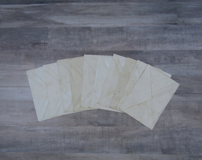10 Small Tea Stain Junk Journal Envelopes-journal Ephemera-stain ...