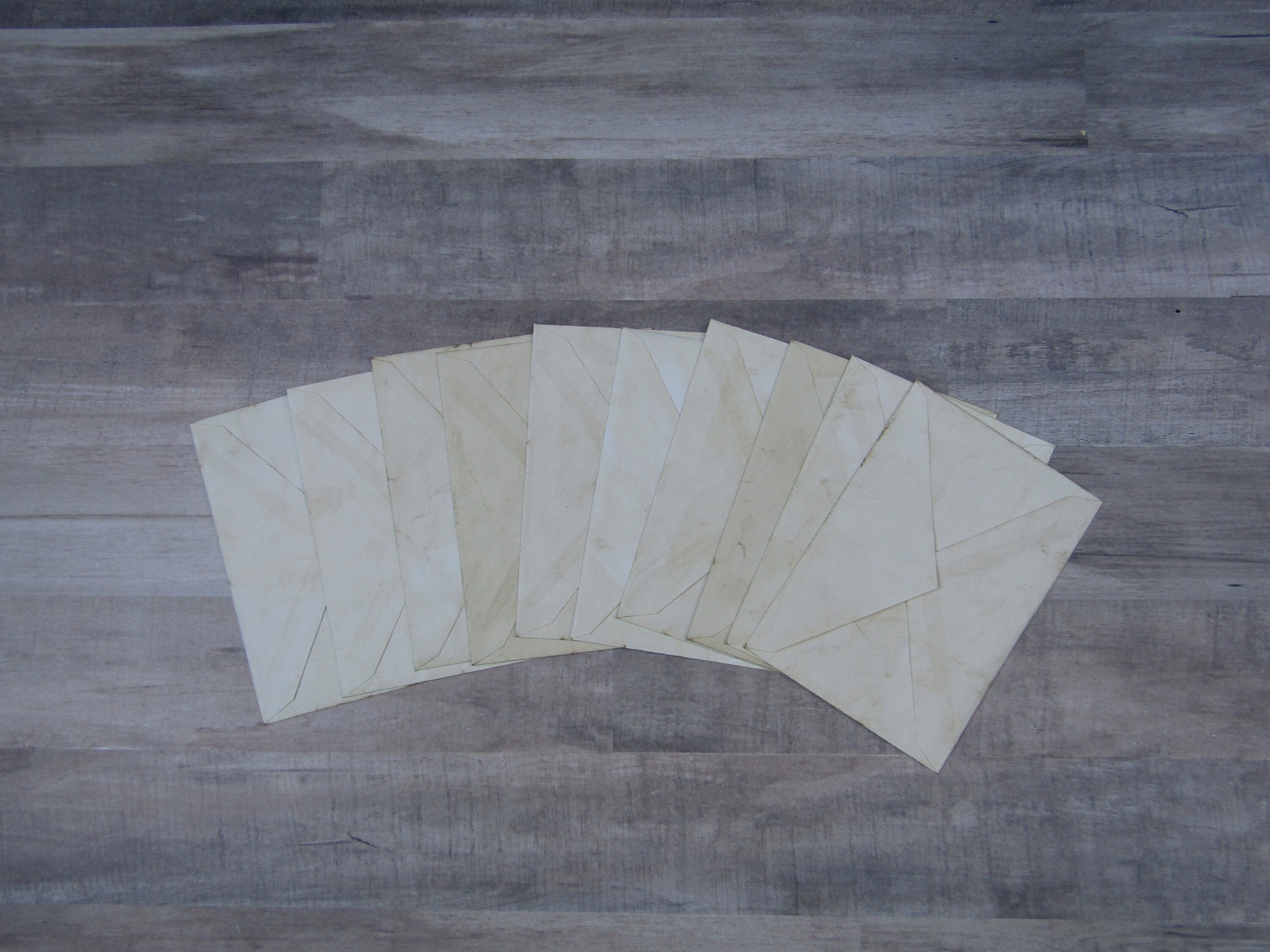 10 Small Tea Stain Junk Journal Envelopes-journal Ephemera-stain ...