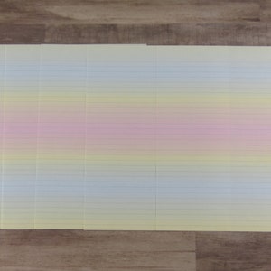 10 Gradient Color Ruled Paper 8 1/2" X 11" Paper - SINGLE SIDED - Color ...