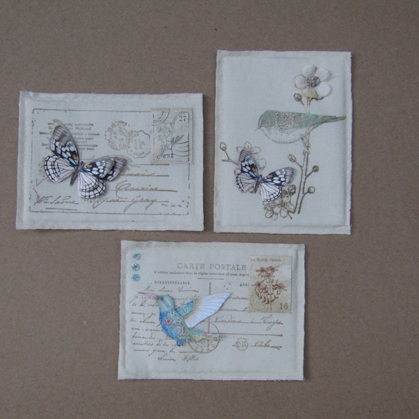 Fabric Postcards - Etsy