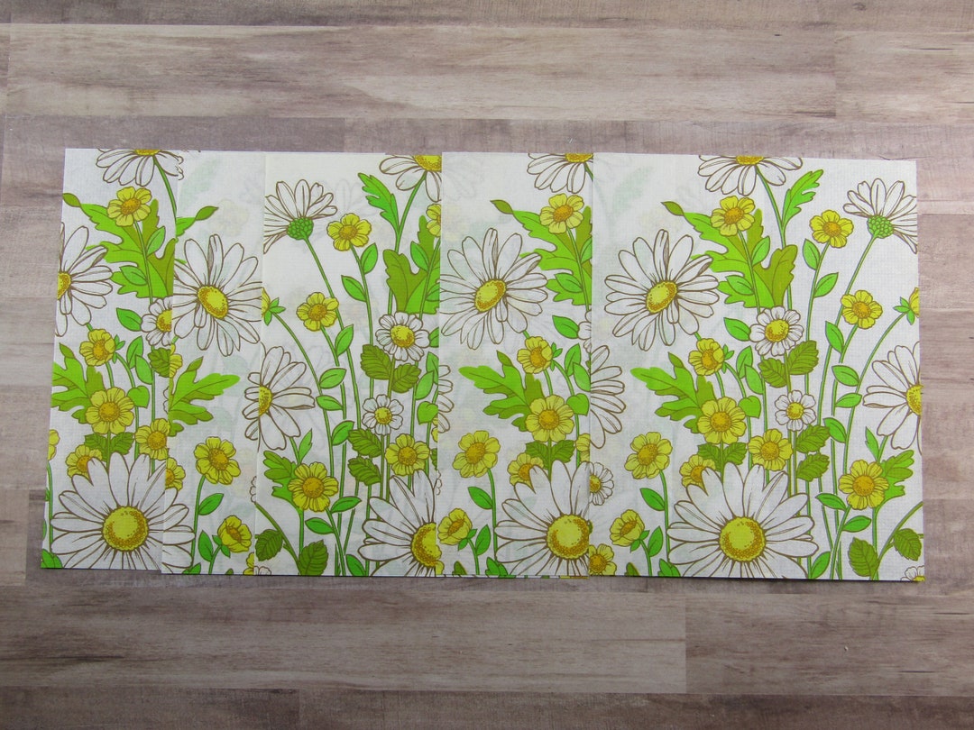 5 Daisies Floral Vintage Crepe Embossed Paper - 8.5" X 11" Sheets ...