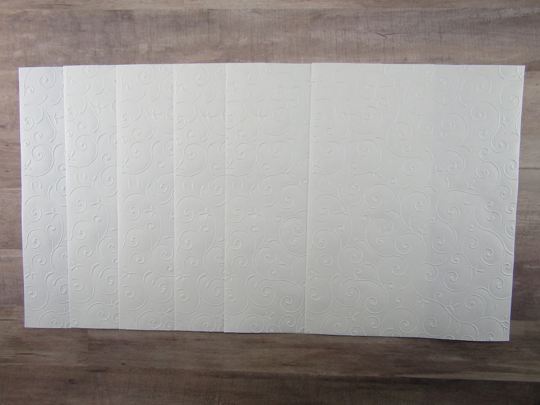 6 White Embossed Journal Paper - Journal Paper- 8x11 - Scrapbooking ...