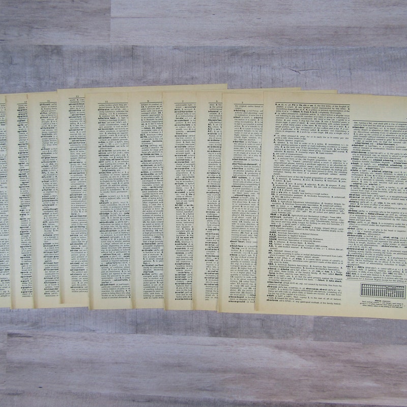 Dictionary Page - Etsy