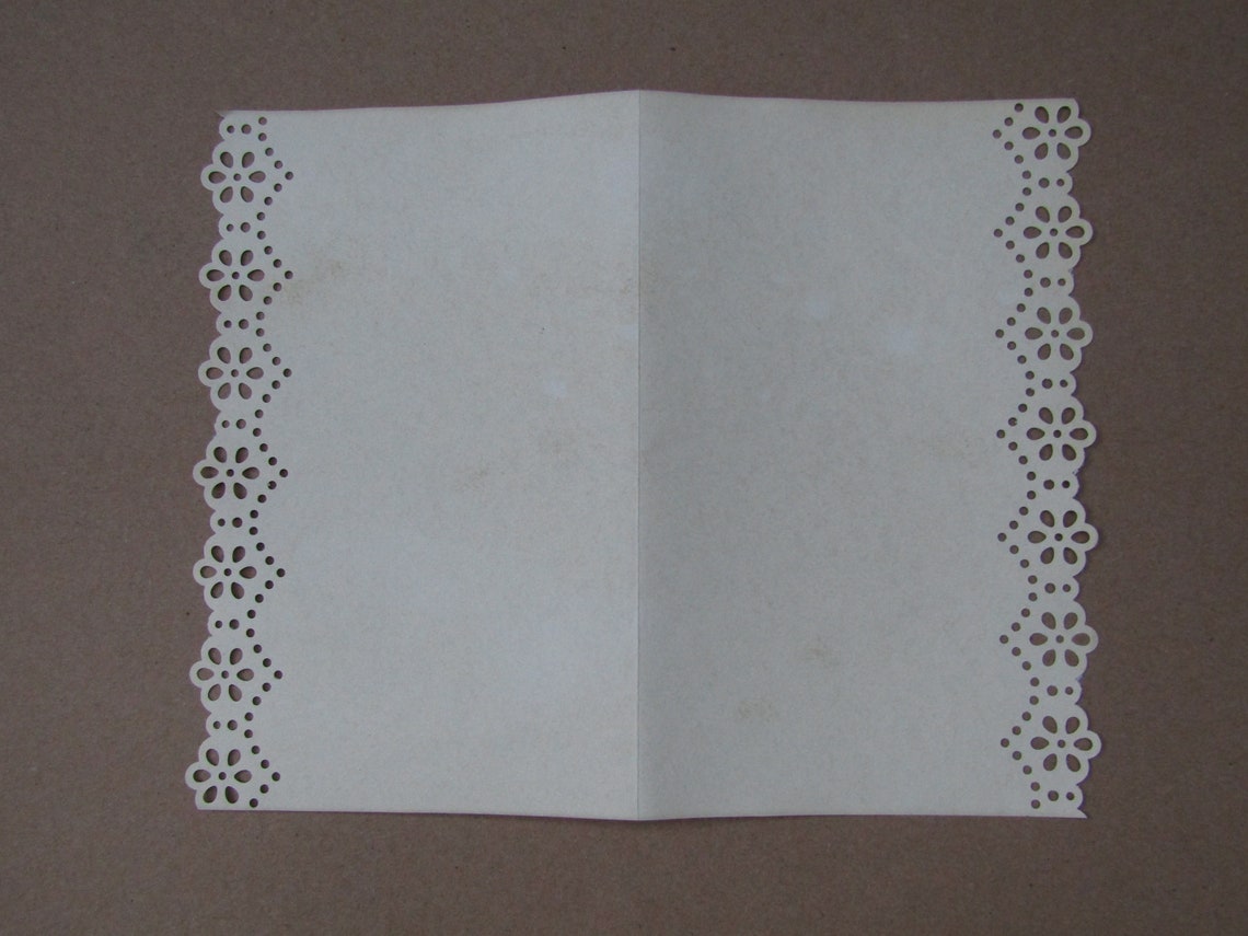 5 Coffee Dyed Vintage Style Decorative Edge Punched Junk - Etsy