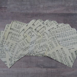 10 Envelops From Old Music Pages -journal Ephemera-stain Envelope ...