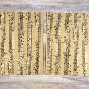 Music 8 1/2" X 11" Paper - SINGLE SIDED - 6 Pages - Music Kraft Brown ...