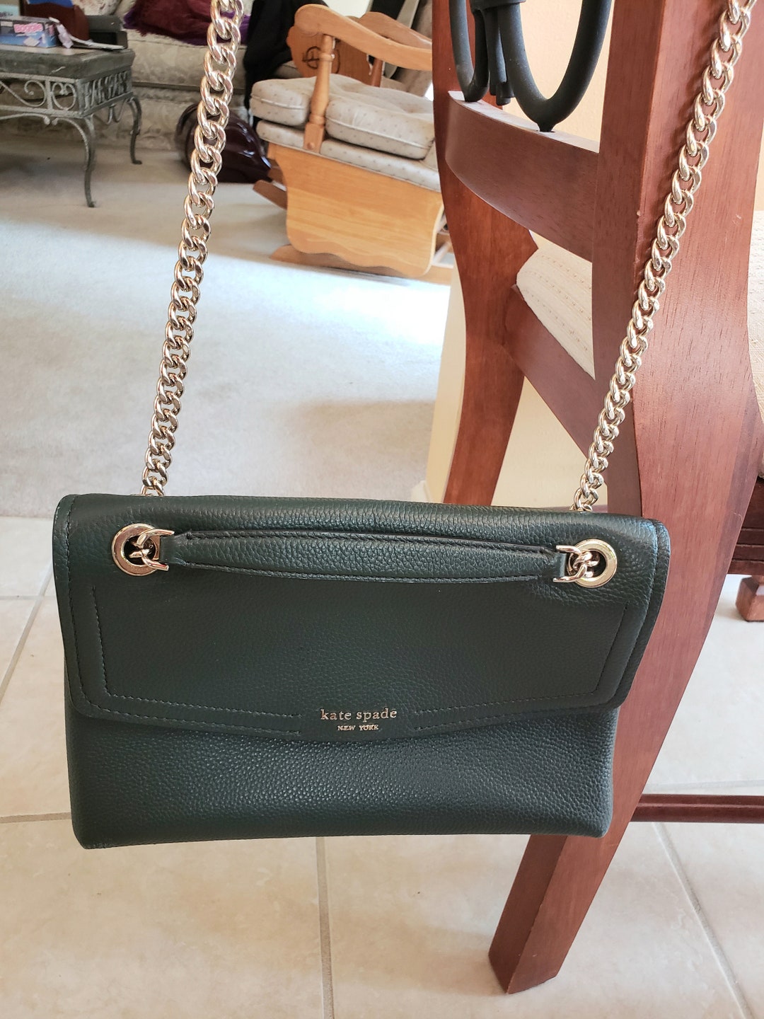 KATE SPADE Green Leather Florence Shoulder Bag - Etsy