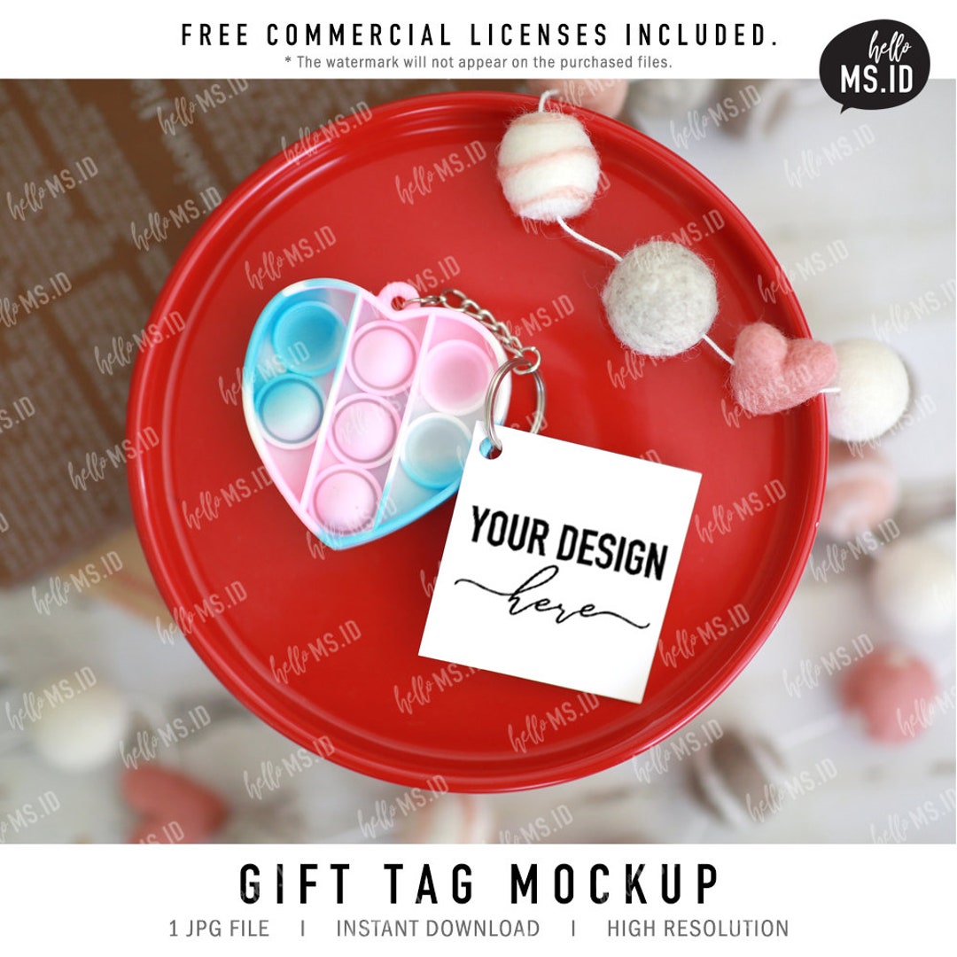 Heart Pop It Fidget,valentinespop It Toy Mockup, Birthday Gift Tag ...