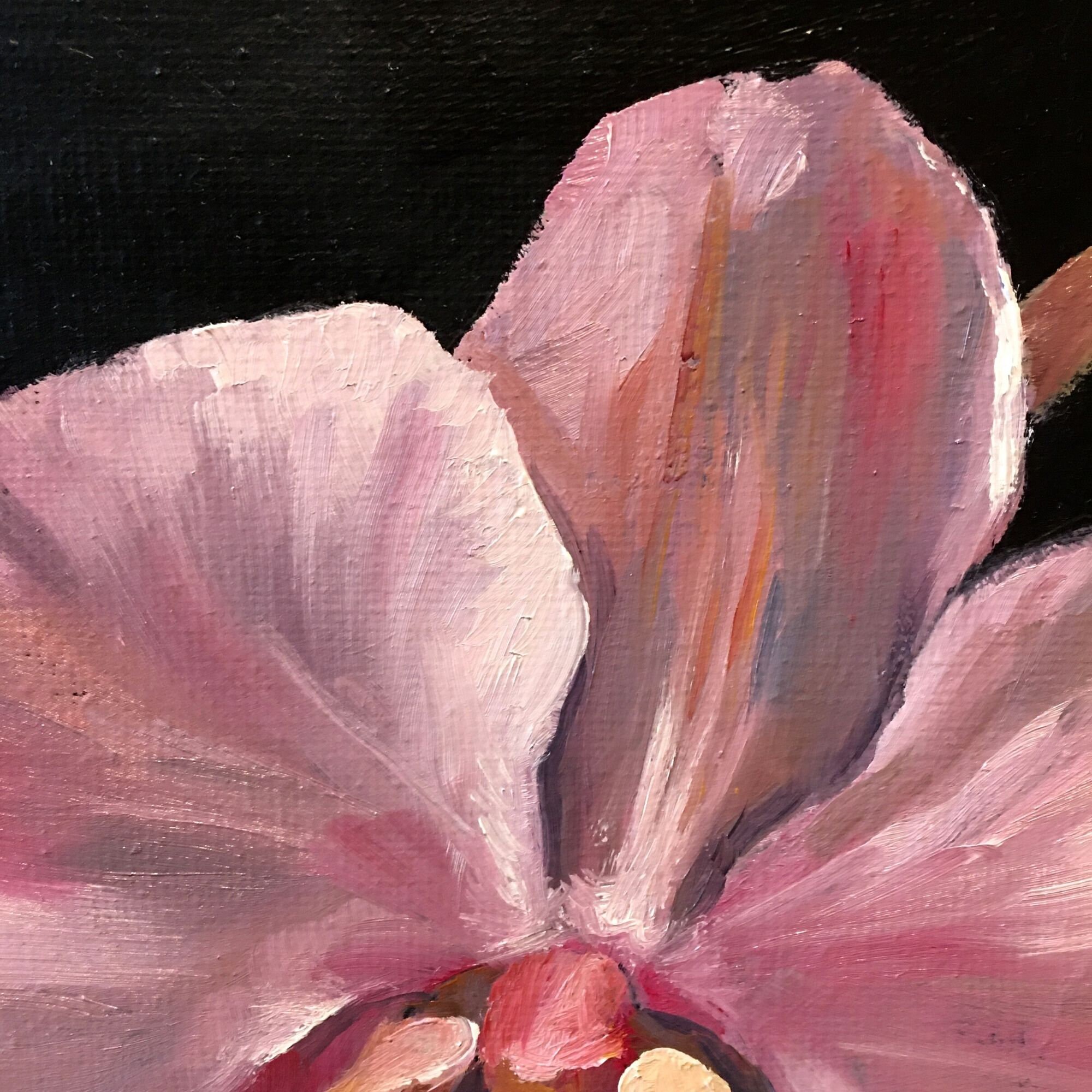 Orchid Painting Floral Original Art Flower Wall Art Orchid Painting on ...