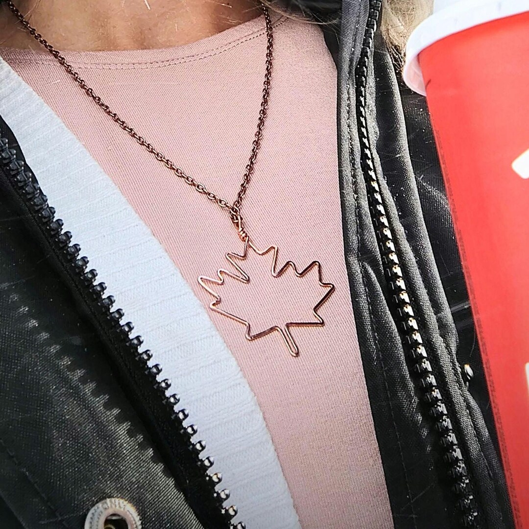 PRE ORDER 4-6 WEEKS Handmade Canadian Maple Leaf Pendant Necklace ...