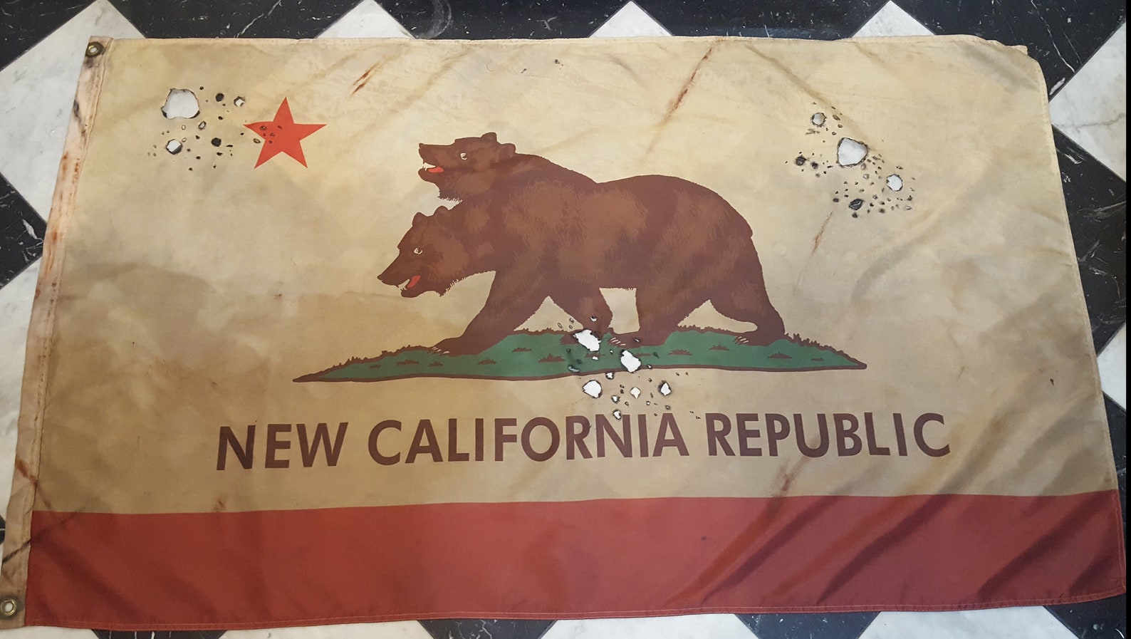 Battle Damaged NCR Flag - Etsy