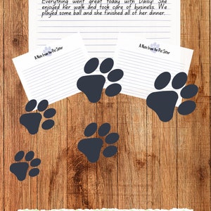 Pet Sitter Note Card Forms - Etsy