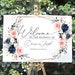 Blush and Navy Welcome Sign Template, Wedding Welcome Sign, Bridal ...
