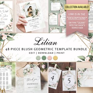Blush Table Number Template Blush Floral Table Number - Etsy