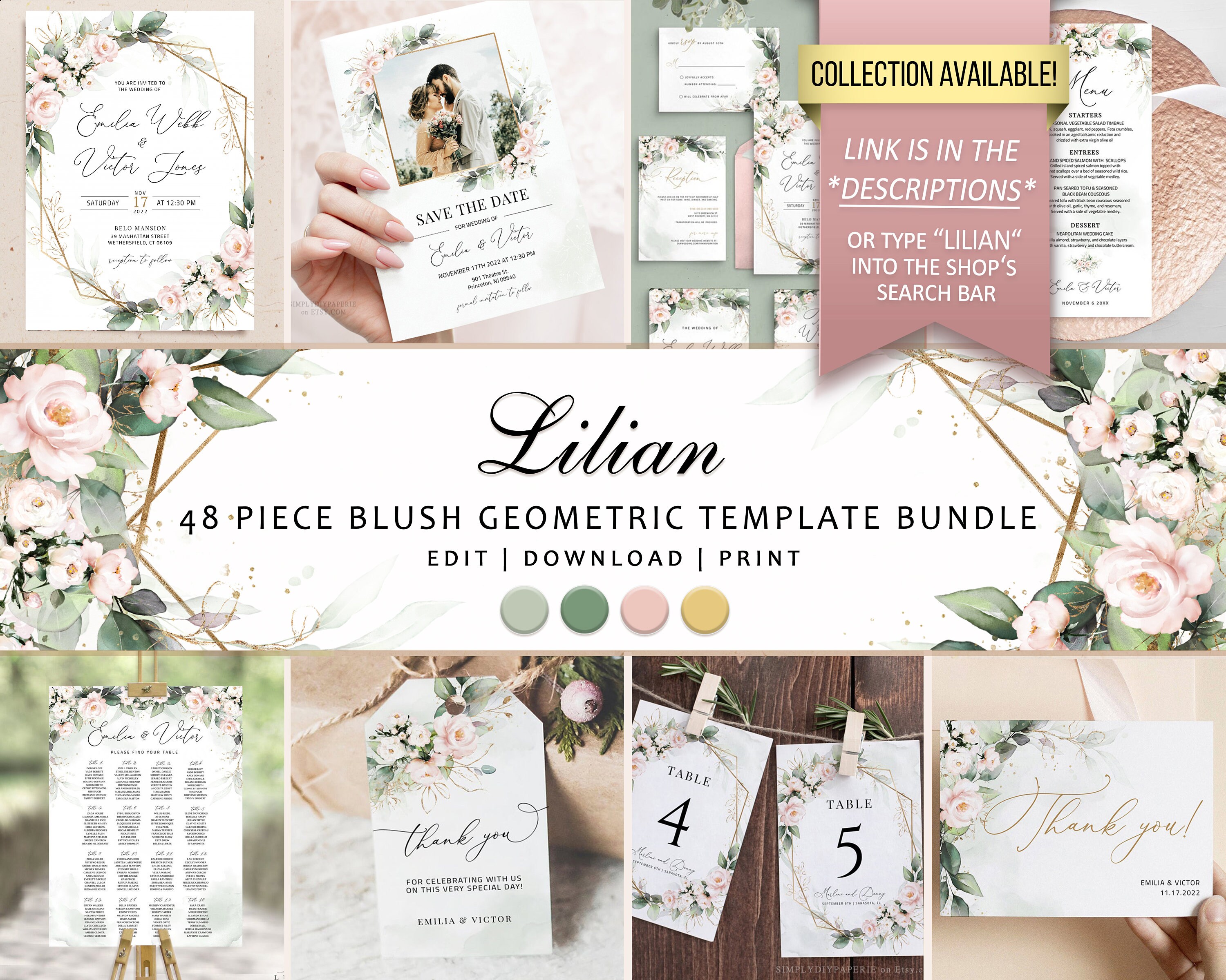 Geometric Welcome Sign Blush Wedding Sign Welcome Sign | Etsy