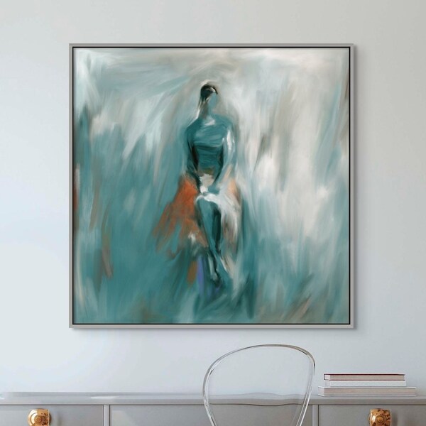Teal Painting - Etsy