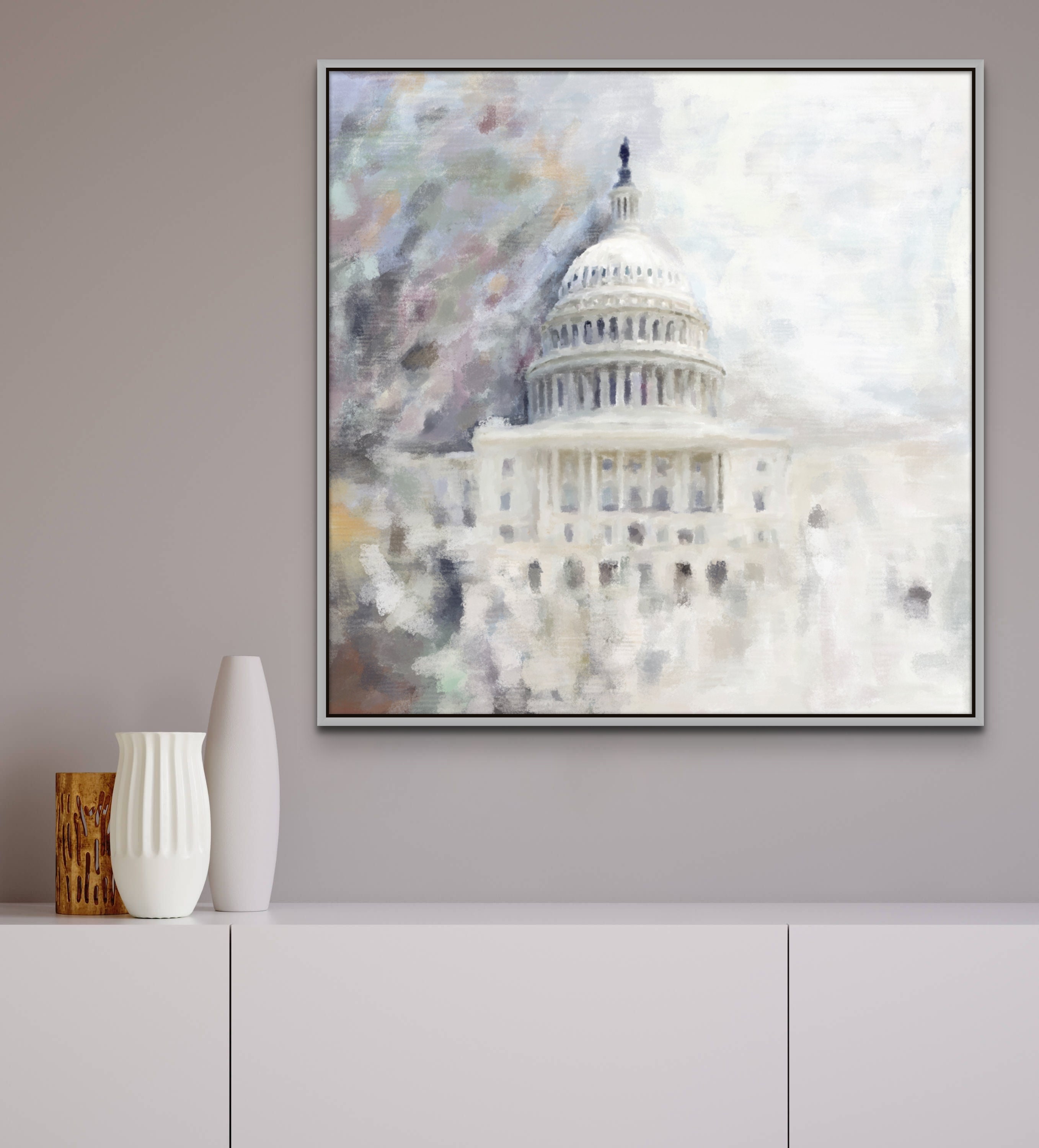 US Capitol Building Painting DC Wall Art Washington DC - Etsy