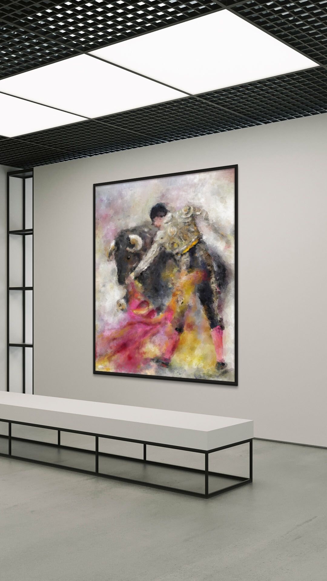 Matador Bull Fighter Oil Painting Torero Art, Corrida Artwork Canvas ...