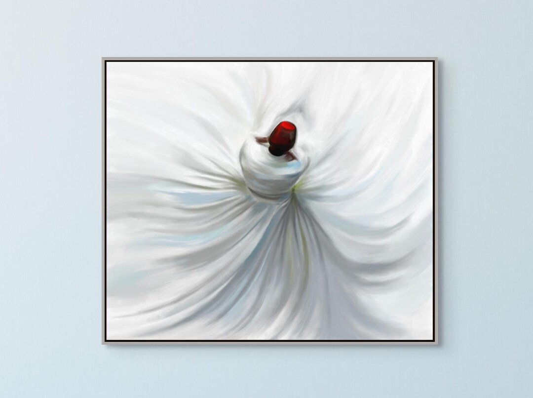 Sufi Whirling Dervish Painting Modern Islamic Art Print, Sufism ...
