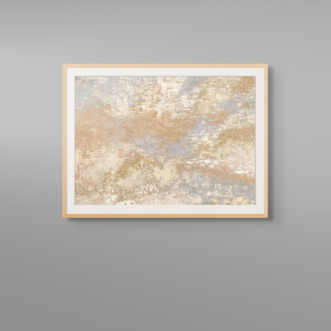 Beige Textured Abstract Wall Art, Light Grey Neutral Boho Print, Muted ...