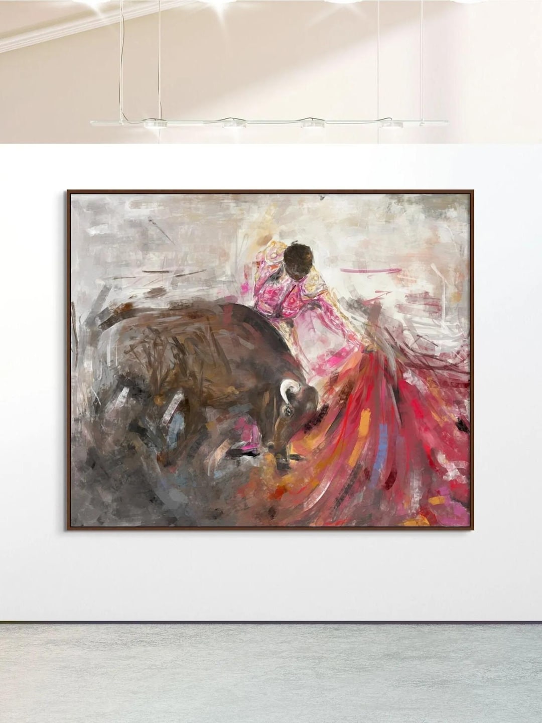 Spanish Matador Oil Painting Original Bull Fighter Art, Mexican Home ...