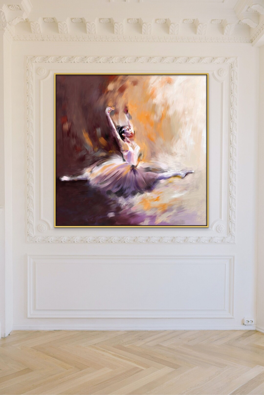 Ballerina Painting Canvas Ballerina Wall Art, Ballet Dancer Framed ...