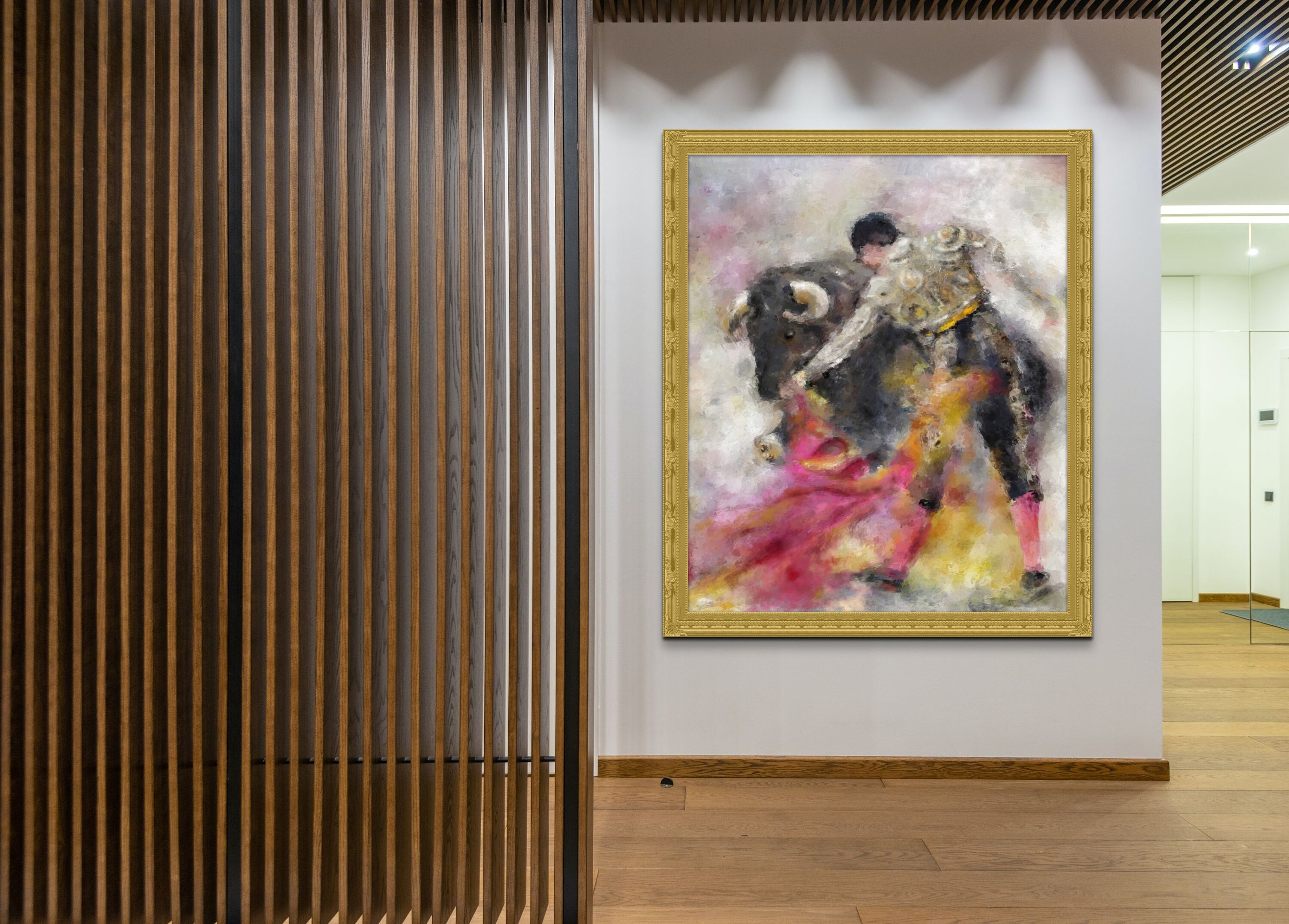 Matador Bull Fighter Oil Painting Torero Art, Corrida Artwork Canvas ...