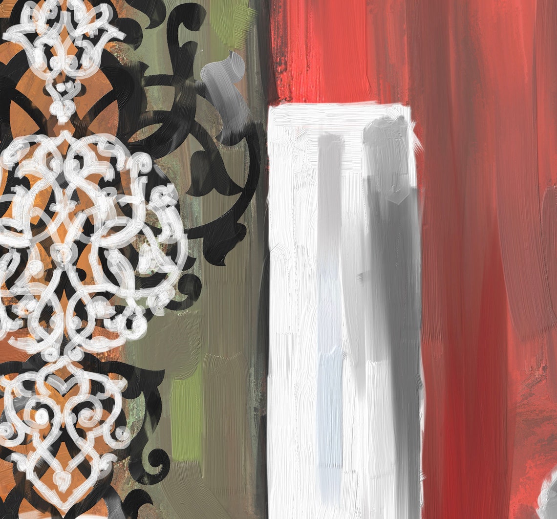 Prophet Muhammad Name Islamic Painting Wall Art Original Oil | Etsy