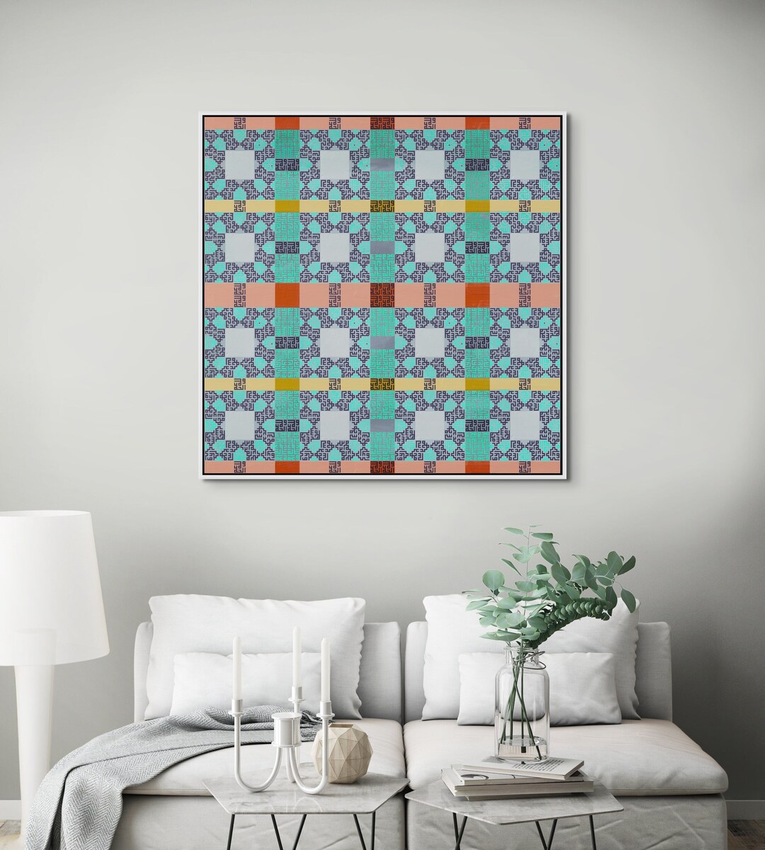 Modern Kufic Calligraphy Islamic Wall Art, Arabic Quranic Verses Wall ...