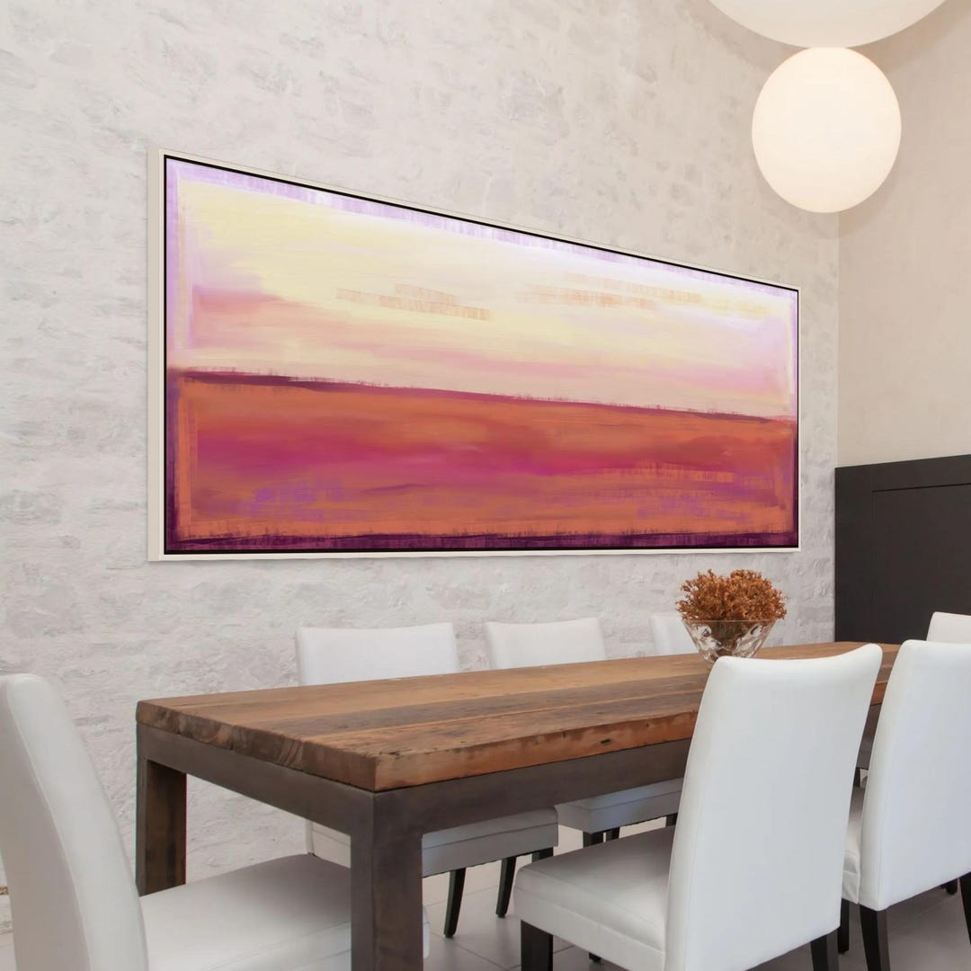 Large Abstract Landscape Painting, Rothko Style Panoramic Wall Art ...