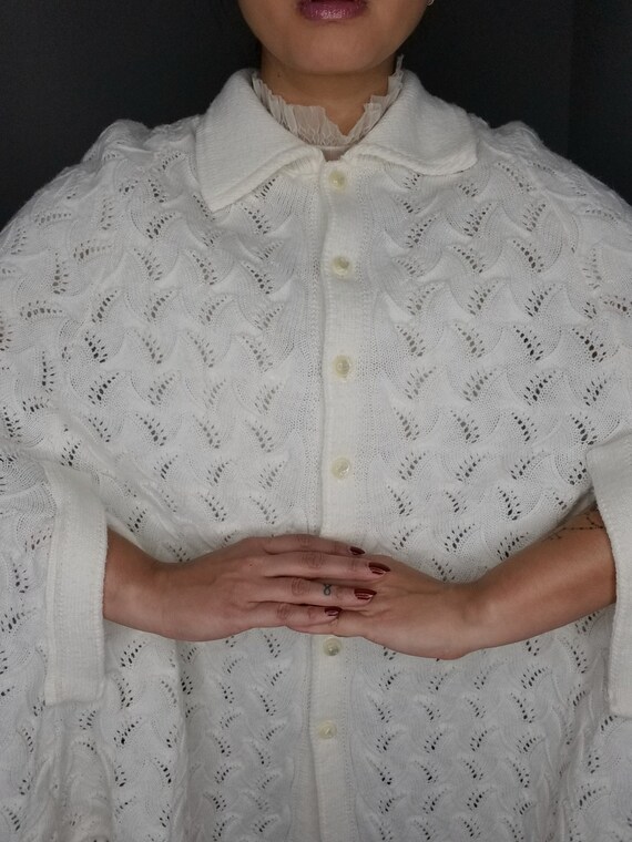 True Vintage 1960s Granny Style Cloak Cape Collars Fr… - Gem
