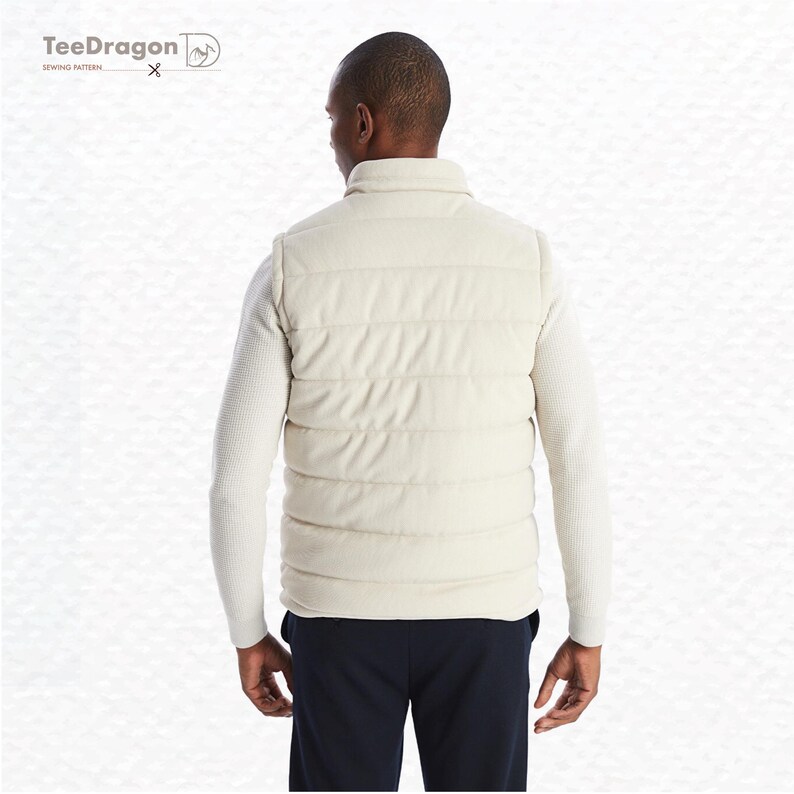 Men's Puffer Vest Sewing Pattern PDF | DIY Vest Pattern | Jacket Sewing ...