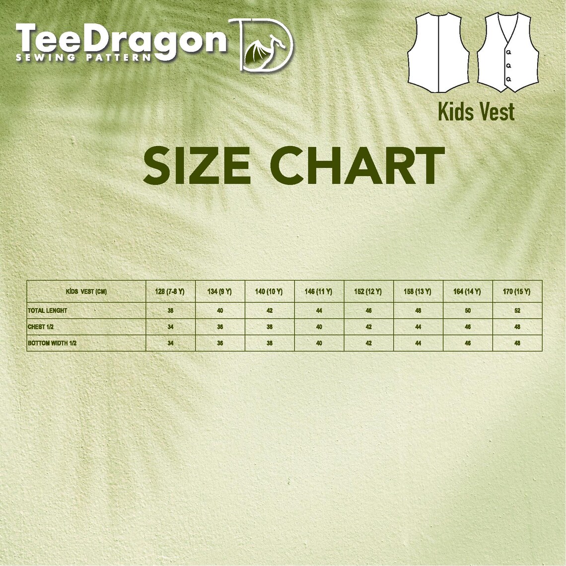 Kids Vest Sewing Pattern PDF Lined Elegant Little Gentleman Vest Step ...
