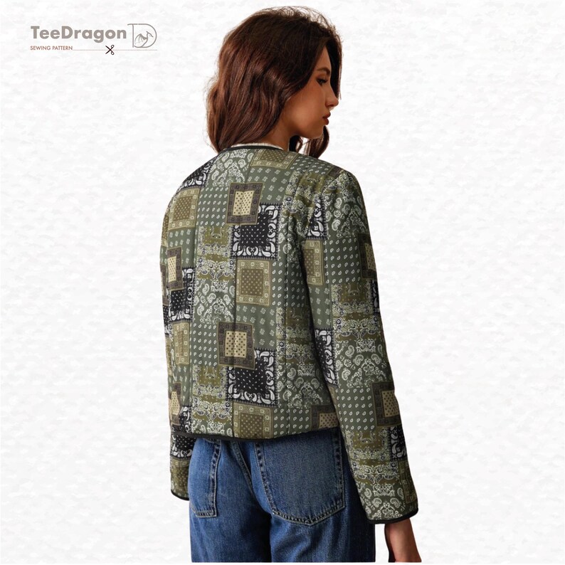 Lina Jacket Sewing Pattern | Quilted Jacket Pattern | Size XS-3XL | DIY Coat Pattern With Sewing ...