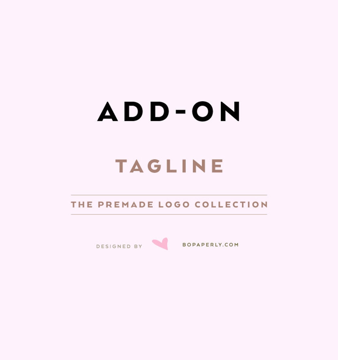 Logo Tagline Add on Additions to Your Order Premade Logo Set - Etsy