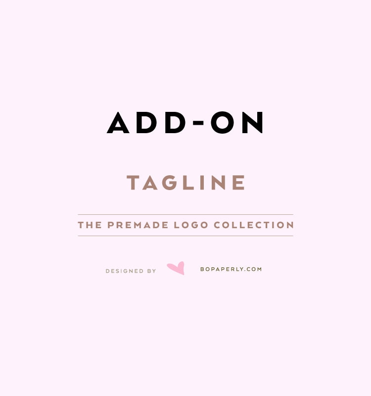 Logo Tagline Add on Additions to Your Order Premade Logo Set - Etsy