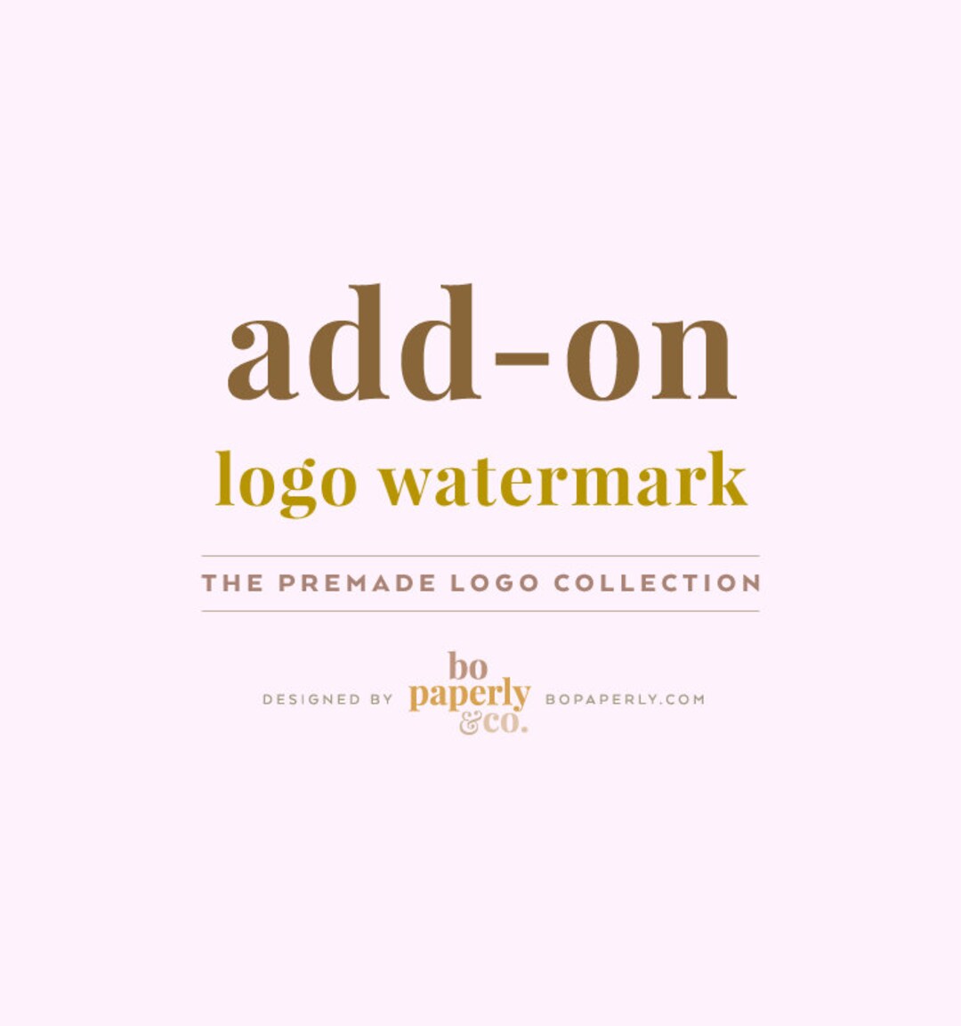 Logo Watermark Design Add on Additions to Your Order Premade Logo Set ...