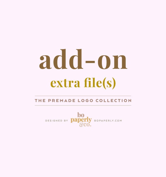 Extra File for Logo Set Additional Files Add on - Etsy