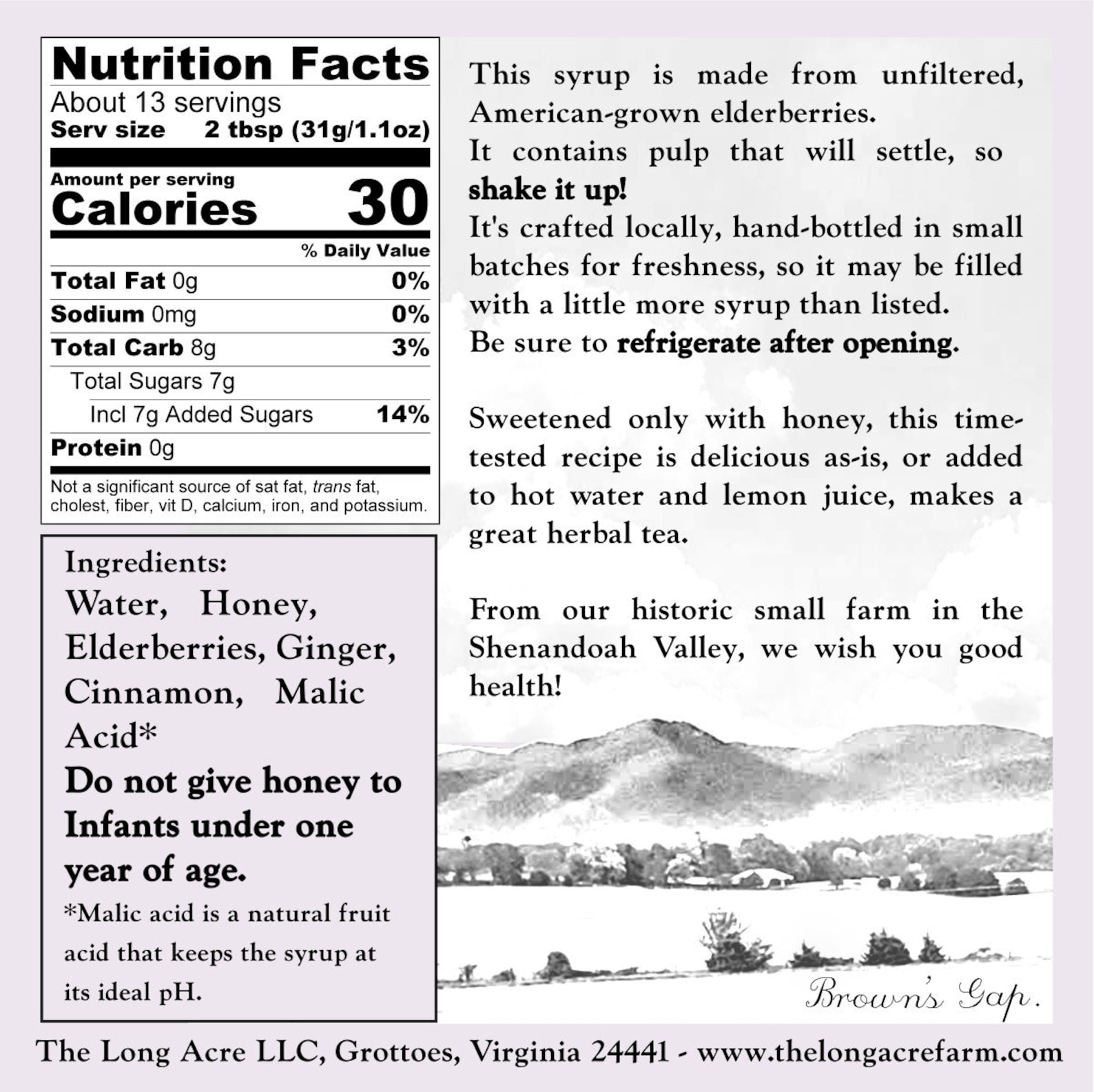 Traditional, Homegrown Elderberry Syrup - Package of 2 or 4 Twelve ...