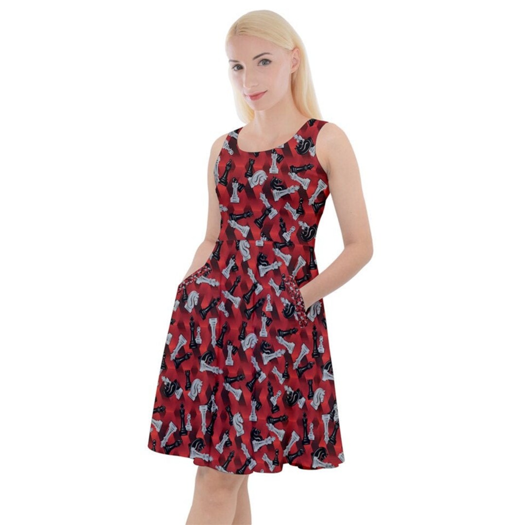 Chess Board Game Cute Print Skater Dress- Sizes S- 5XL Plus Size - Etsy